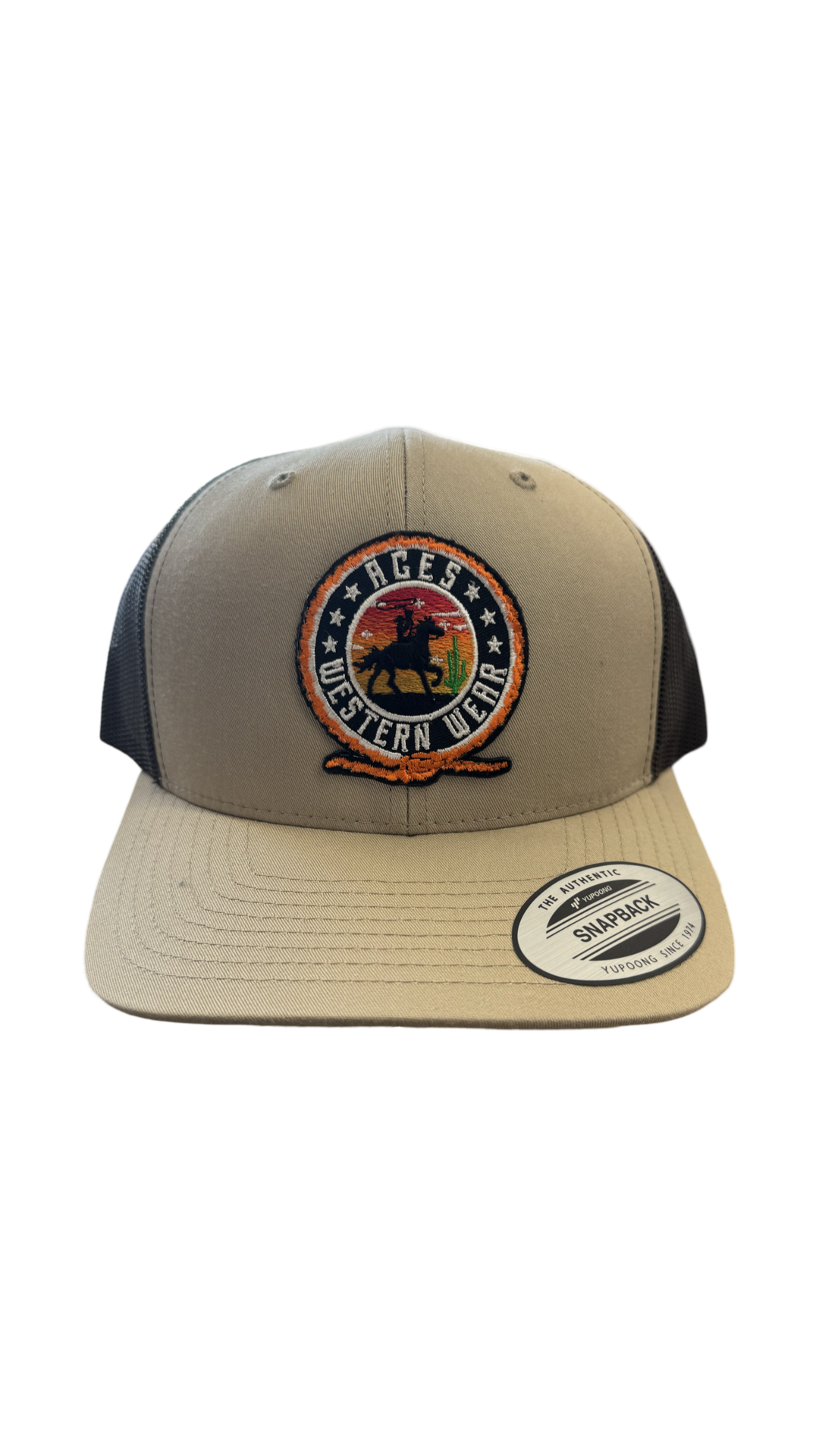 Aces Snapback Tan/Brown Cap - Aces Western Wear